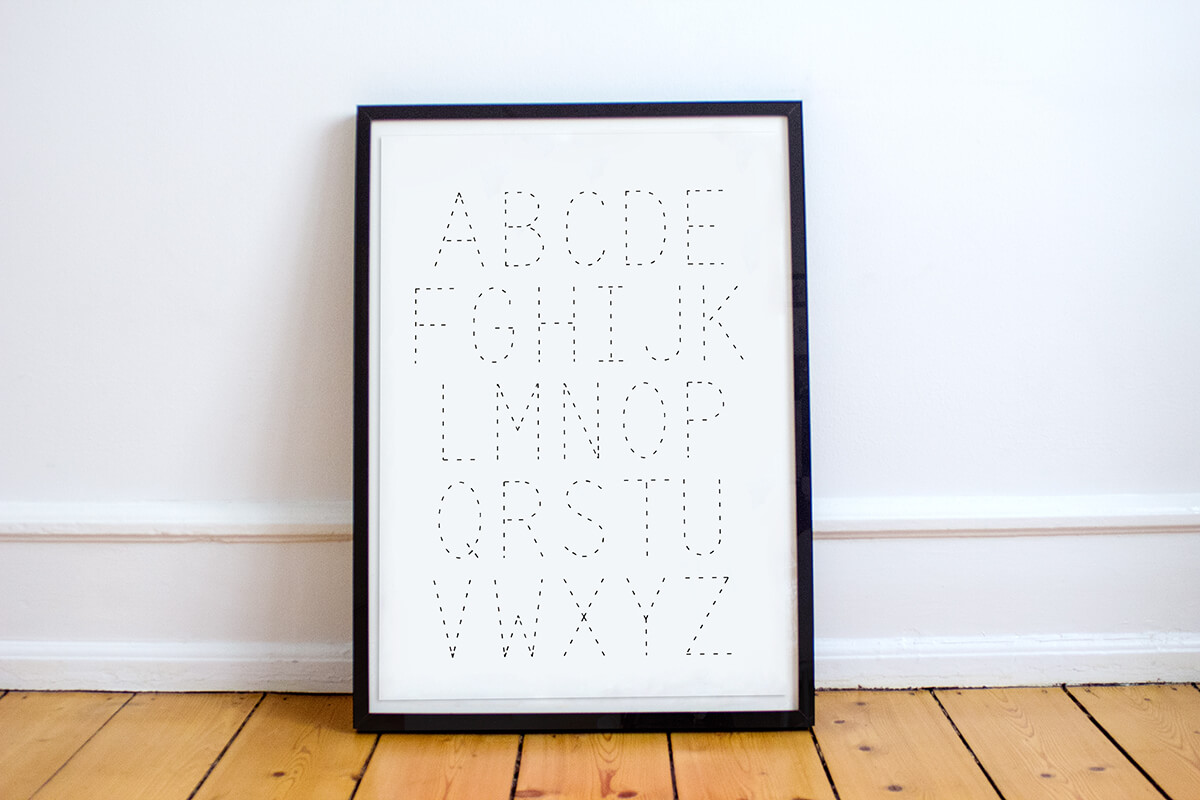 ABC Poster kostenlos ausdrucken: Kinderzimmer gestalten