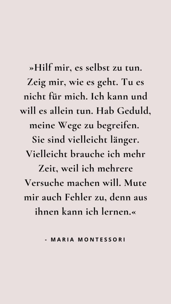 Die schönsten Maria Montessori Zitate