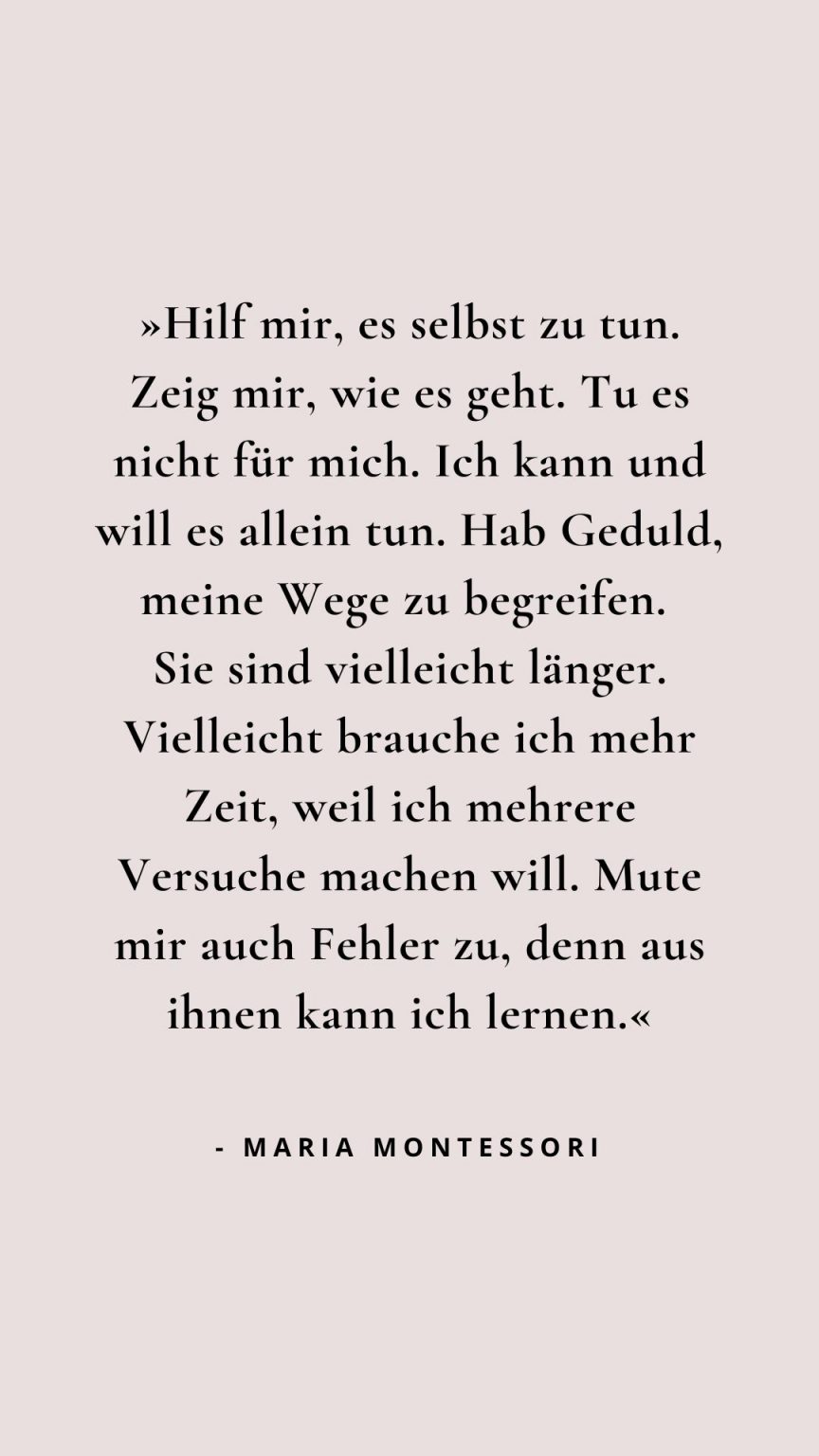 Die schönsten Maria Montessori Zitate